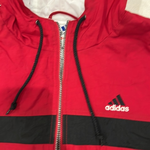 adidas | Jackets & Coats | Adidas Vintage 9s Moby Red Quilted Puffer ...